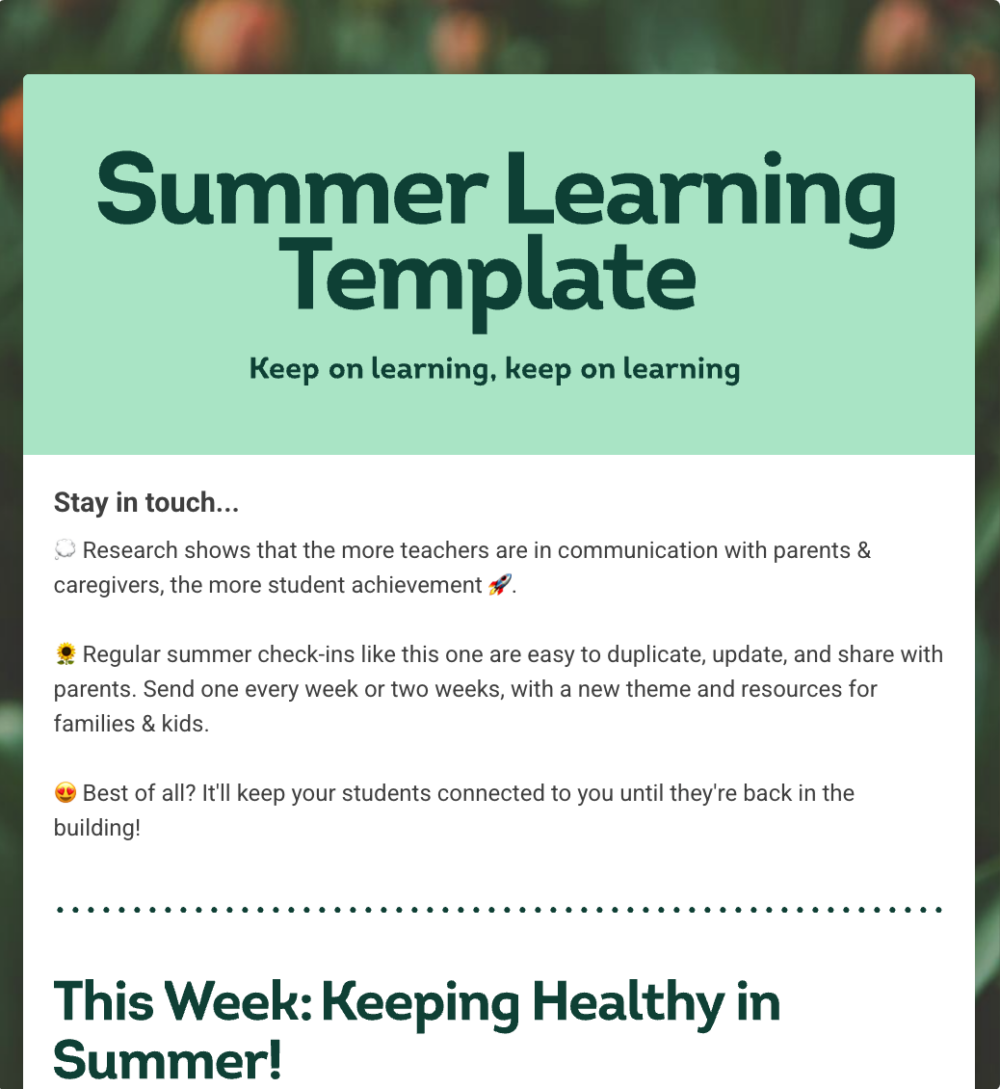 Free June Newsletter Templates for Schools