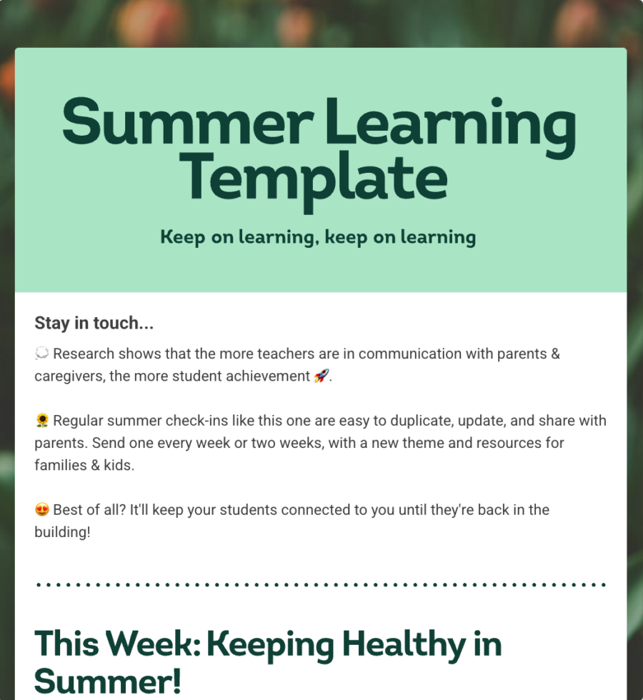 Free June Newsletter Templates for Schools