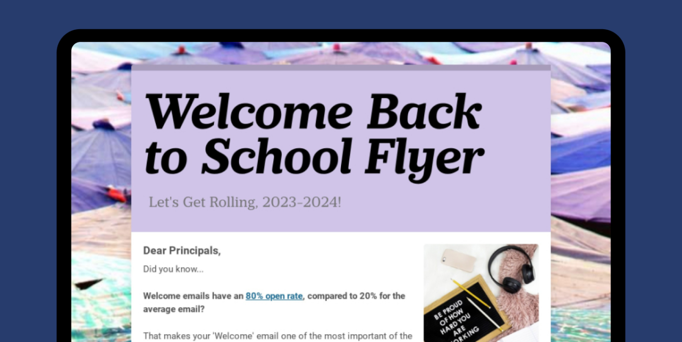 5 Key Topics for a Welcome Back to School Flyer | Smore