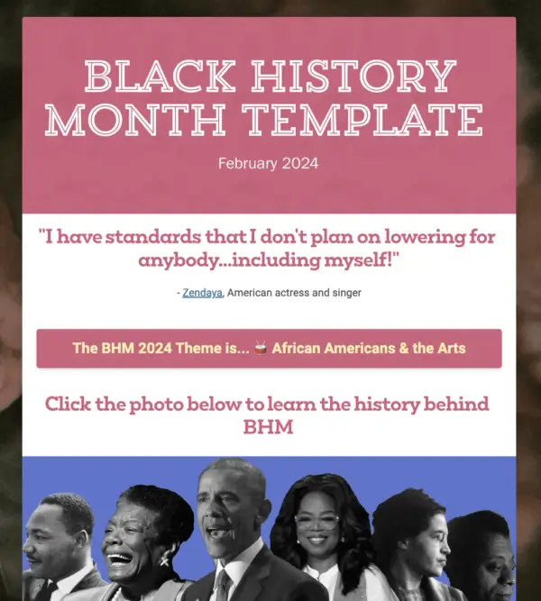 Black History Month Template - Newsletter Ideas | Smore