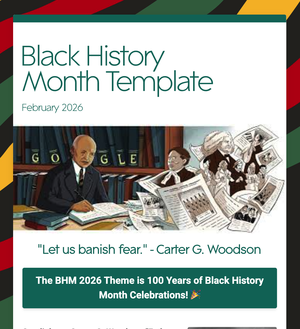 Black History Month Template - Newsletter Ideas | Smore