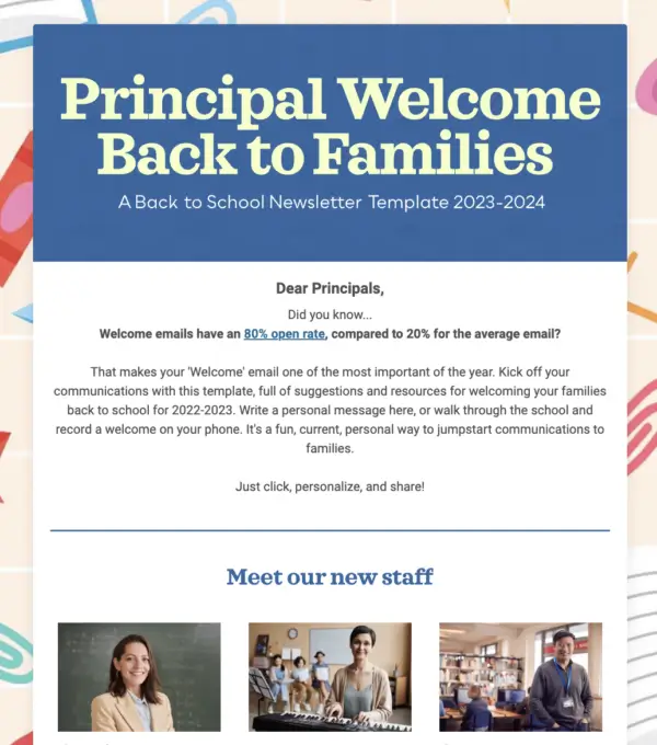 From the Principal Newsletter Template Library - Try Now | Smore