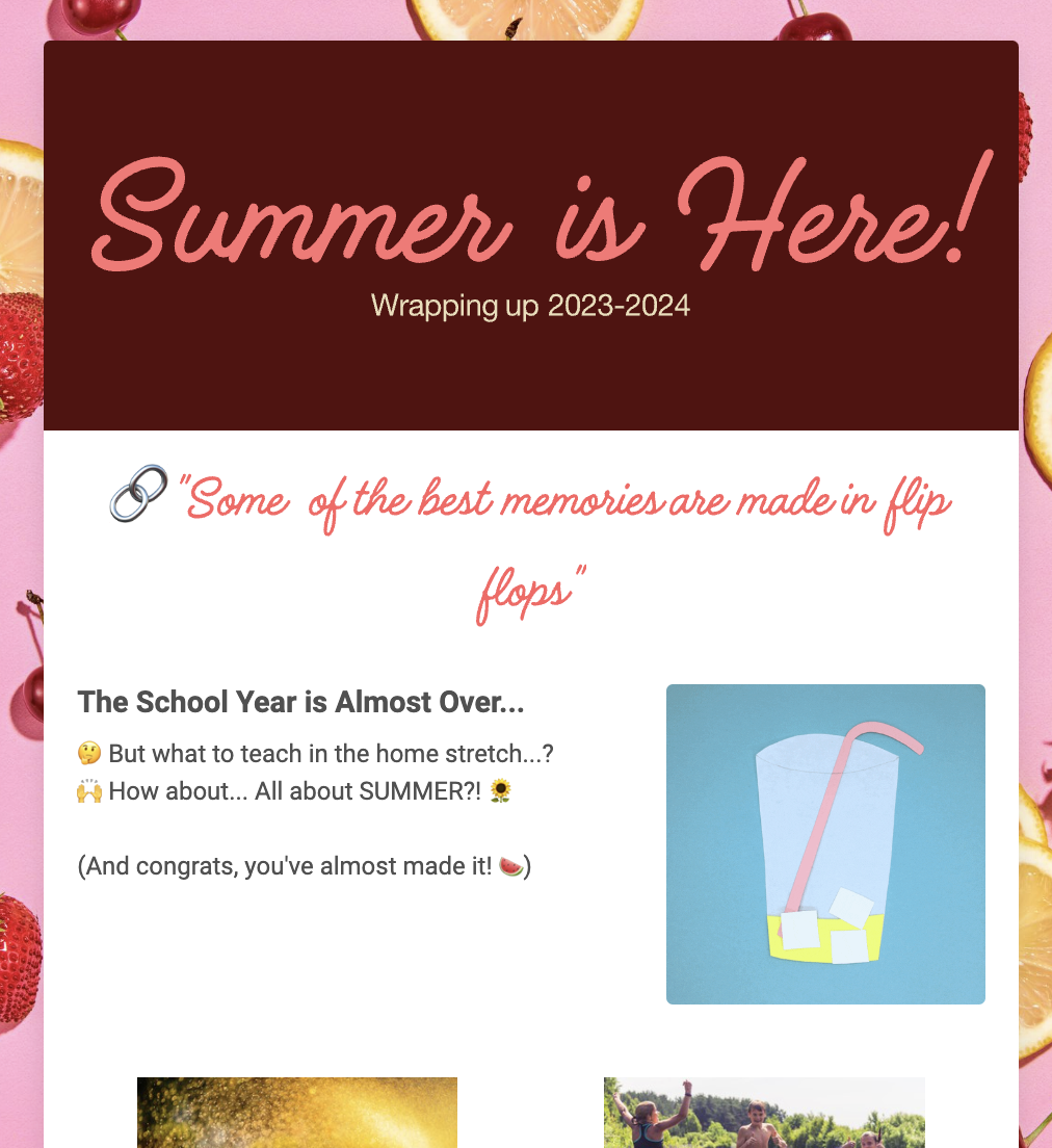 Summer is Here Template - Newsletter Ideas | Smore