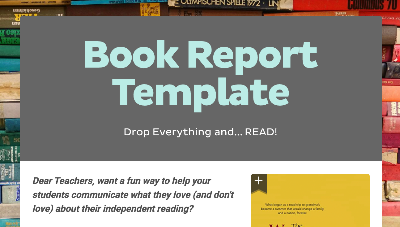 Get Creative with Book Reports! | Smore