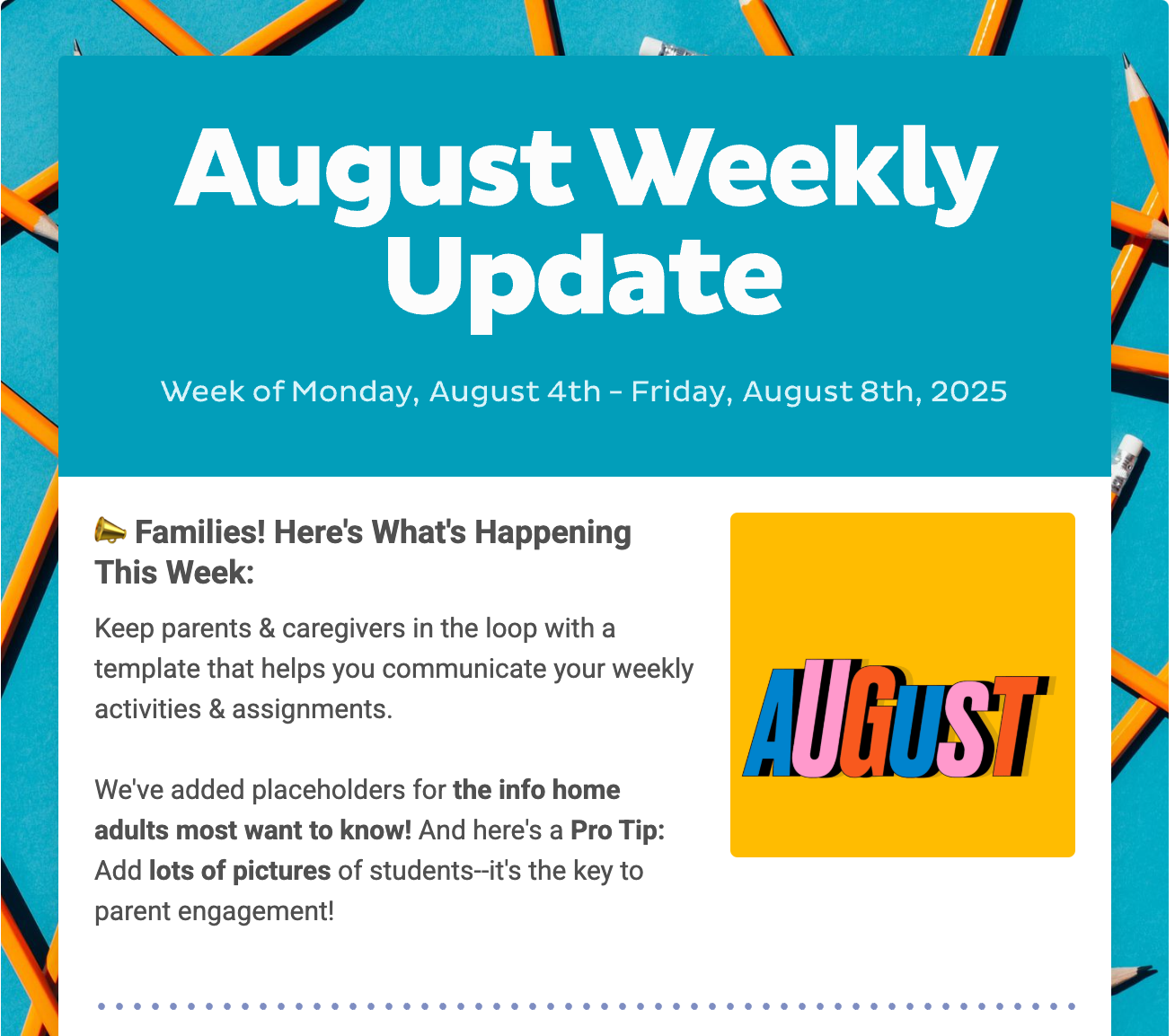 August Weekly Update 2025