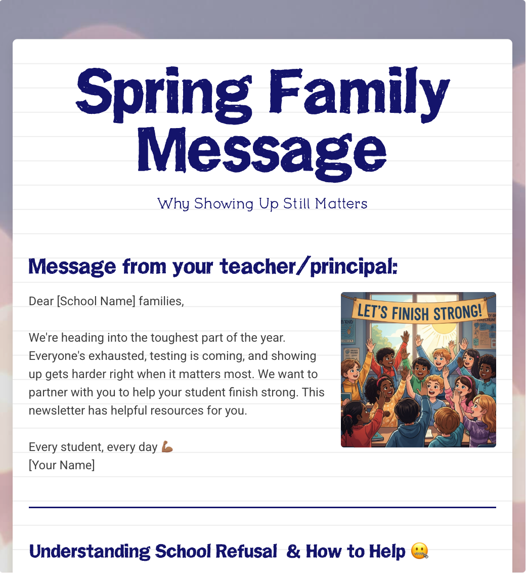 Spring Family Message - Smore
