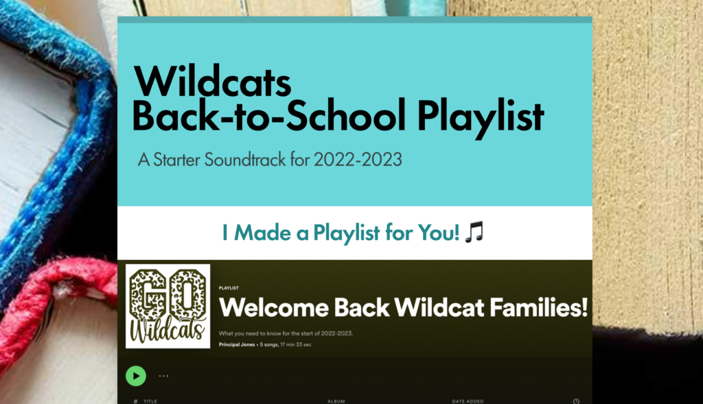 Welcome Back Families Creatively: Make a Playlist! | Smore