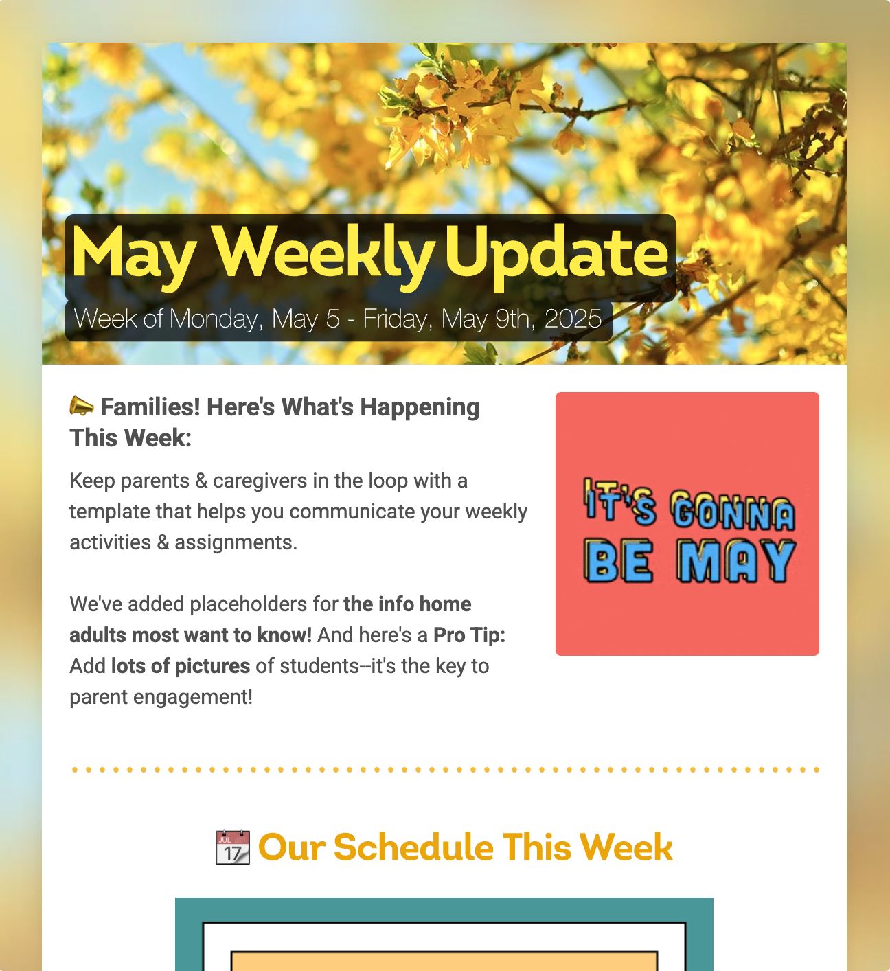 May Weekly Update - Smore